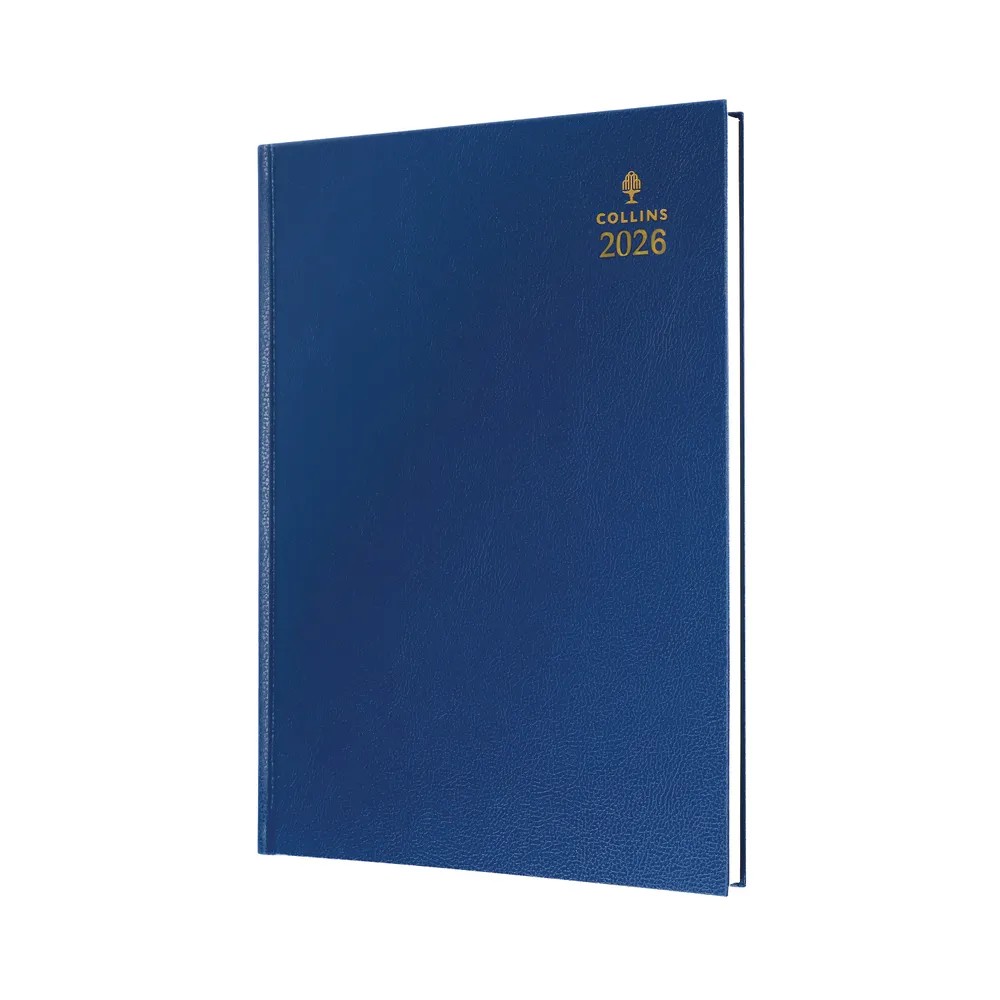 Collins A5 Week-To-View Desk Diary Blue | CD35BU | Diaries & Calendars